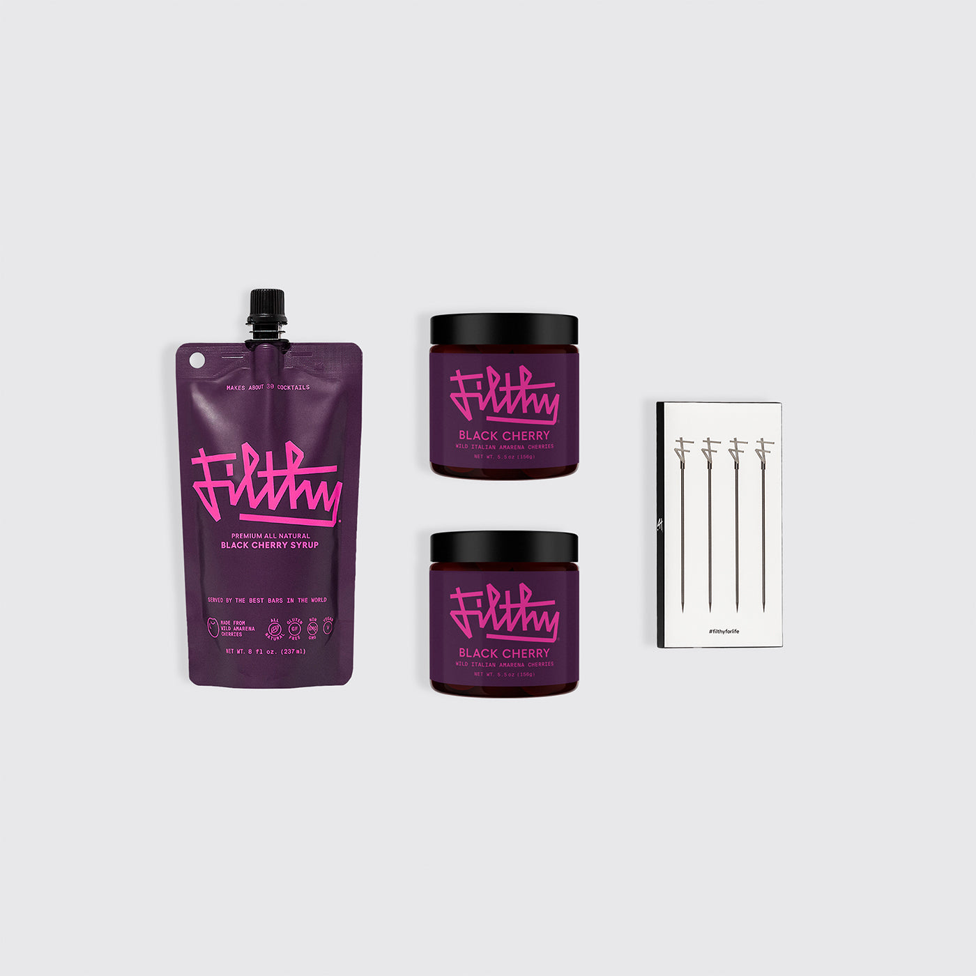 Black Cherry Kit by FILTHY® - Premium cocktail garnishes.