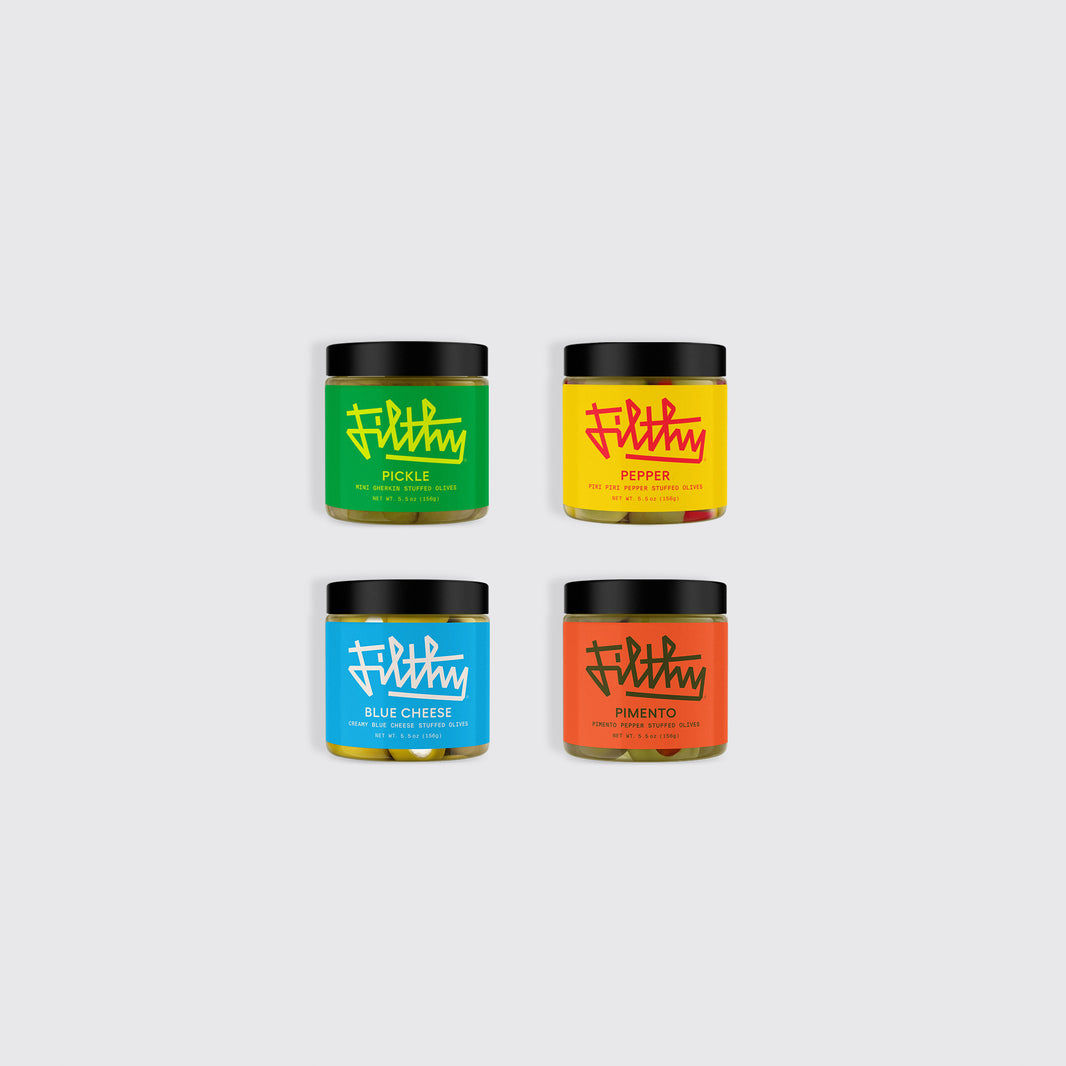 Premium Stuffed Olives | FILTHY® Premium Cocktail Mixers & Garnishes ...