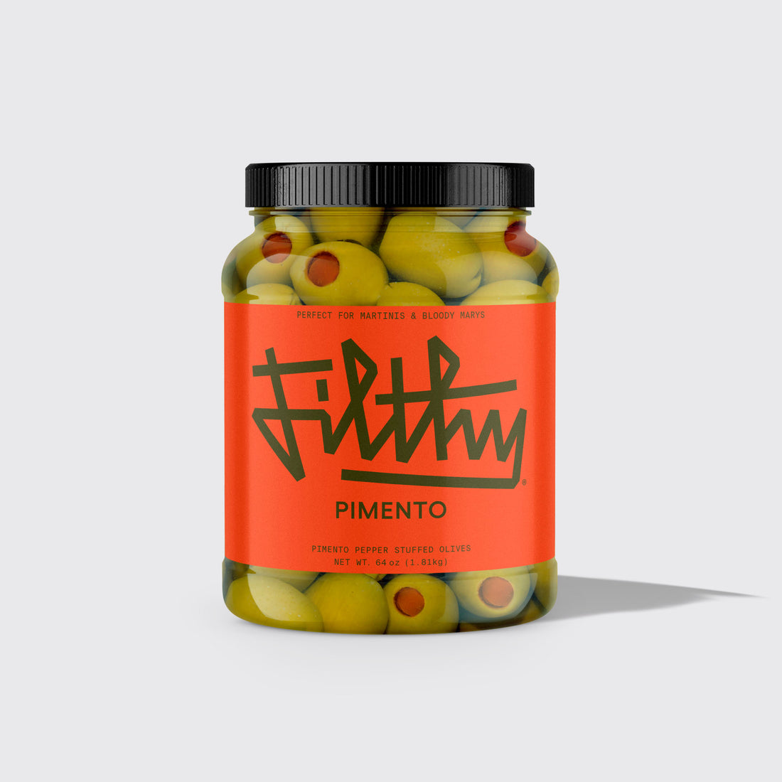 FILTHY® Pimento Stuffed Olives - Premium cocktail garnishes.