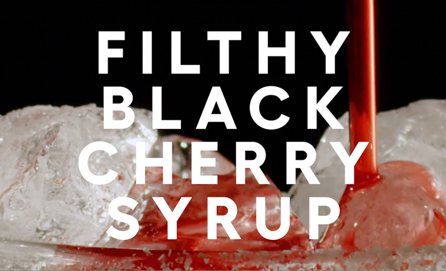 Black Cherry Syrup by FILTHY® - Premium cocktail mixers.