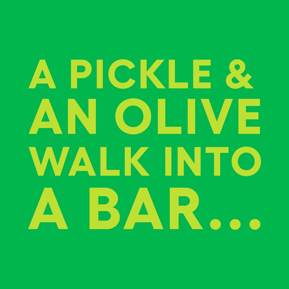Filthy Pickle Stuffed Olives - Premium cocktail garnishes.